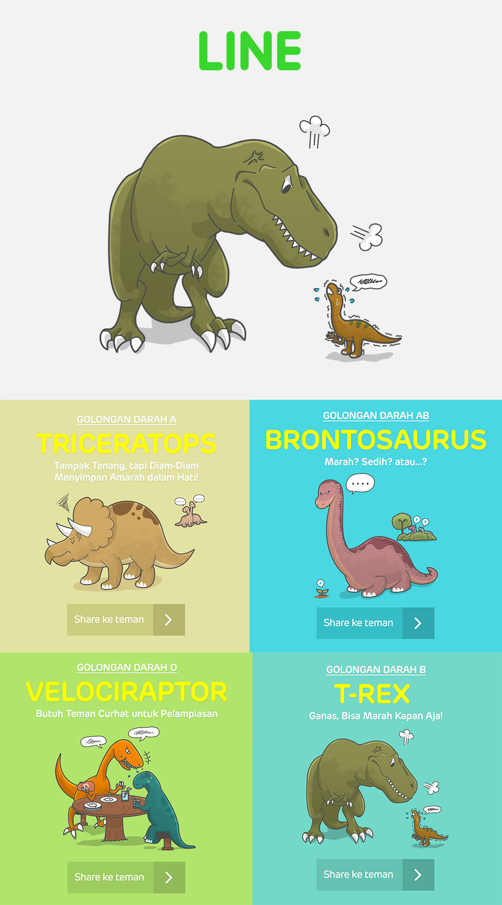 LINE: Traits Based on Dinosaur Characters by Rachma Fitria on Dribbble