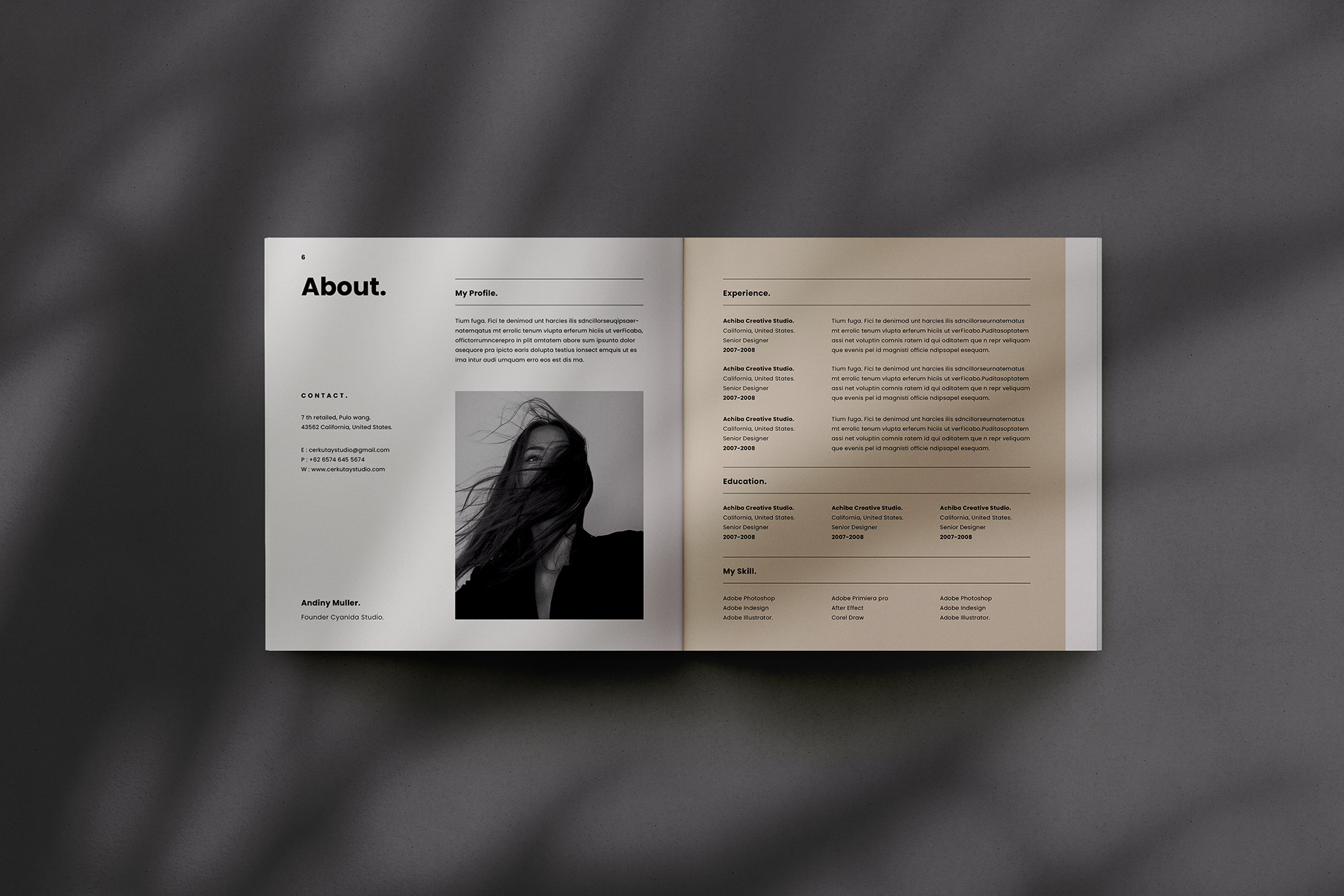 Square Portfolio Template by Occy Design on Dribbble