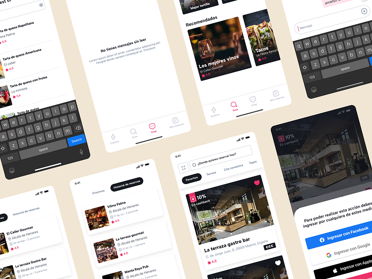 Restaurant Booking App by Jean Cuello (Jancu) on Dribbble