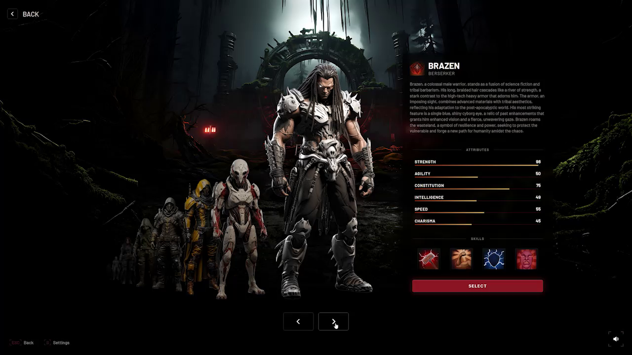 Character Selection Screen by APIX on Dribbble