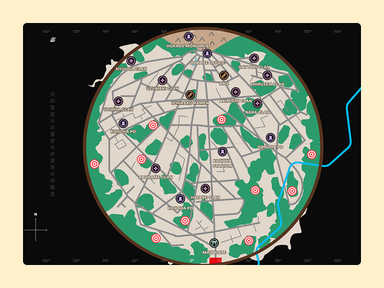 Interactive Map of Konoha by Chinaza Icheke on Dribbble