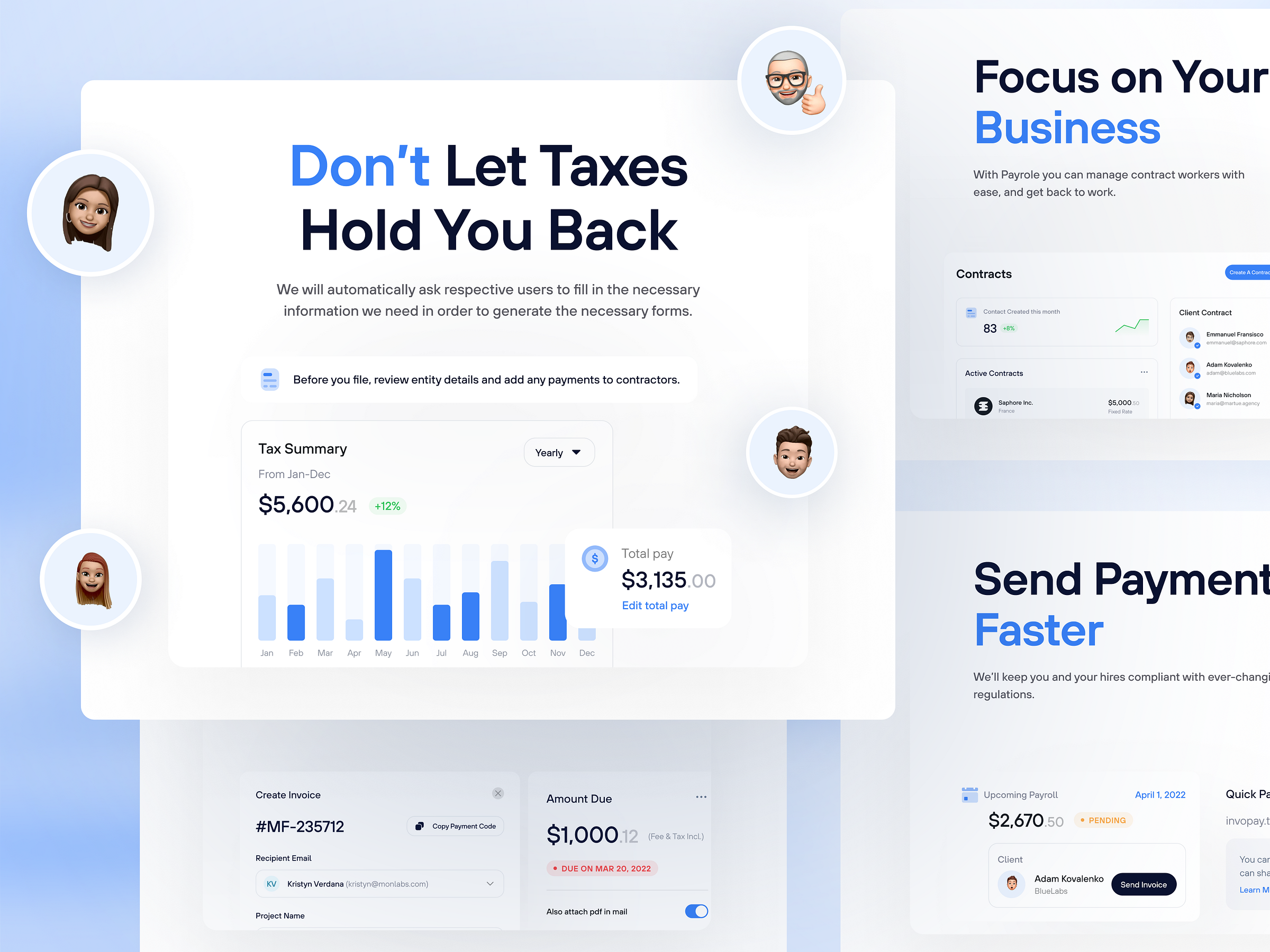 Payrole - Payroll Feature & Benefits Section Web UI Kit by Illiyin ...