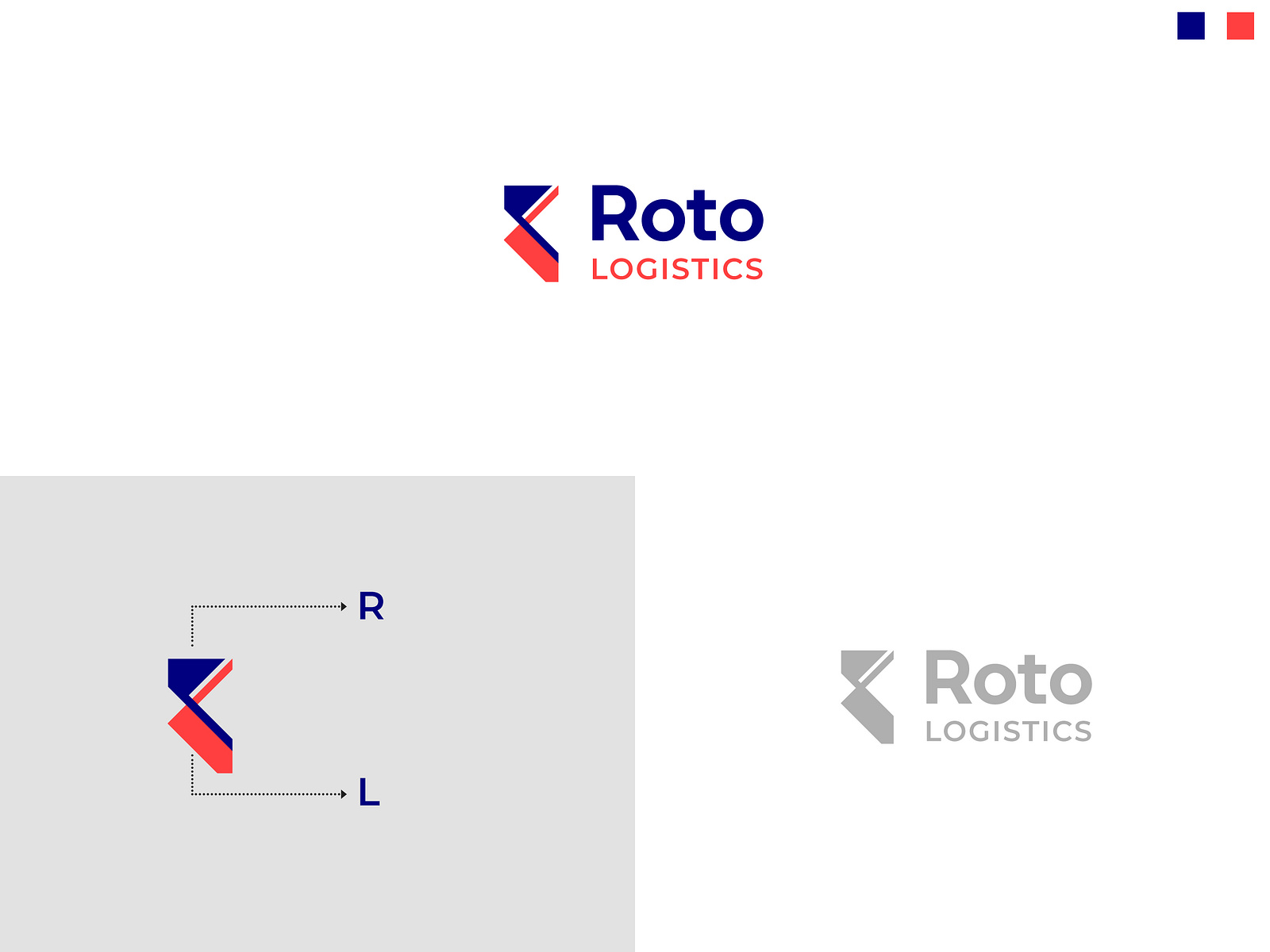 Roto Logistics Logo Design | R Logistics | Logo Designer |unused by ...