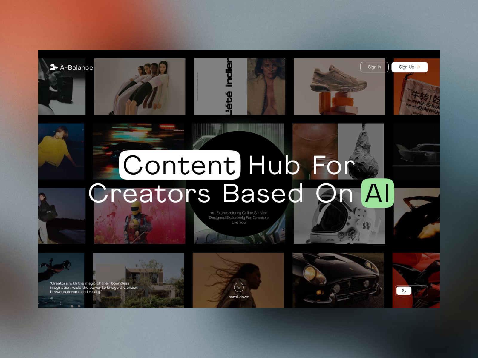 AI-Based Content Hub Home Page by tubik UX for tubik on Dribbble