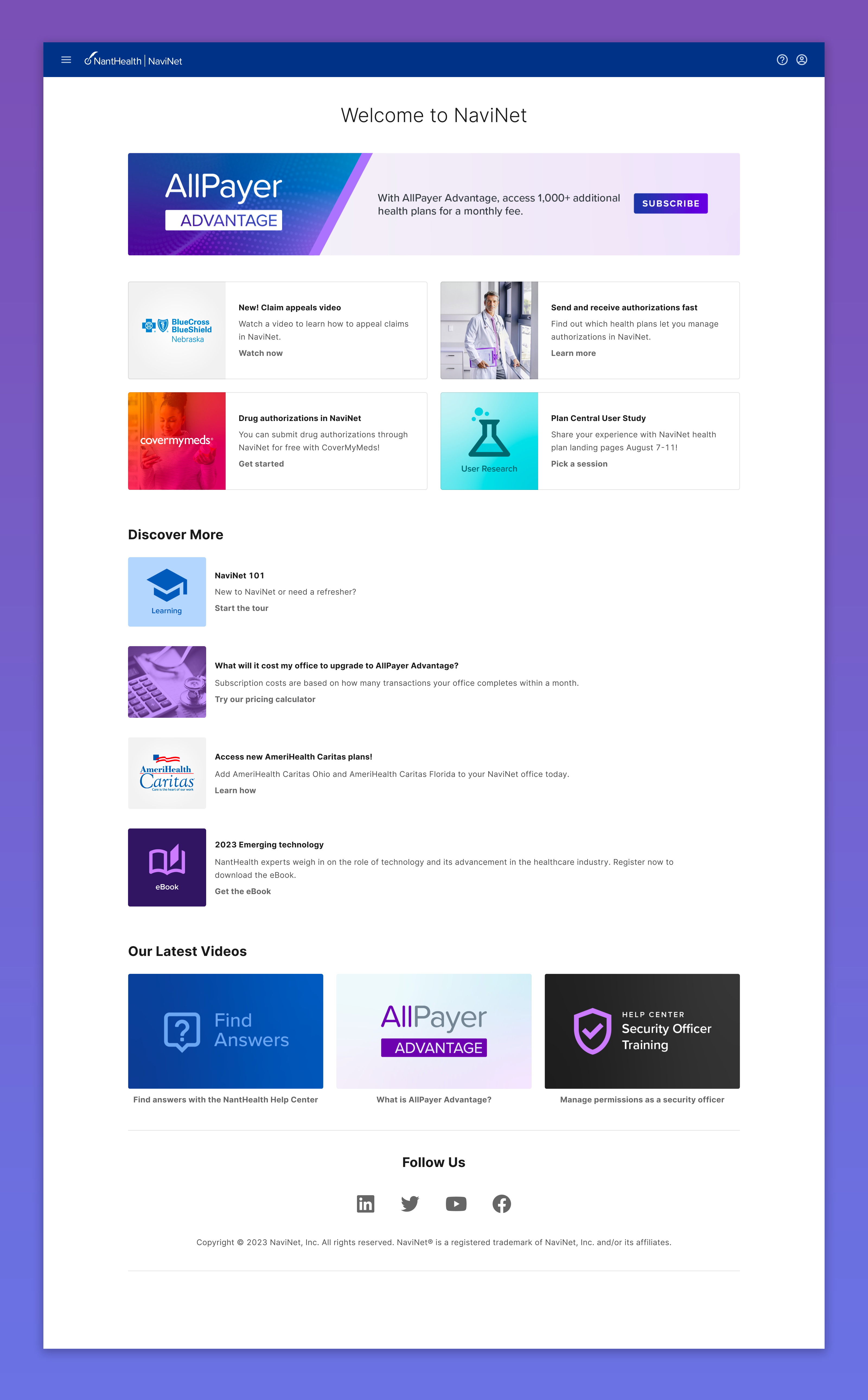 NaviNet App Homepage Short Term Refresh by Todd Cook on Dribbble