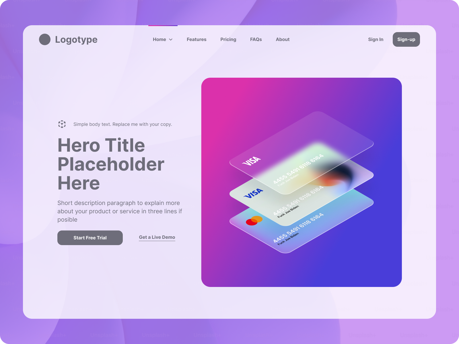 Hero Headers Templates by Srdan Stojicic on Dribbble