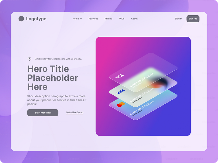 Hero Headers Templates by Srdan Stojicic on Dribbble