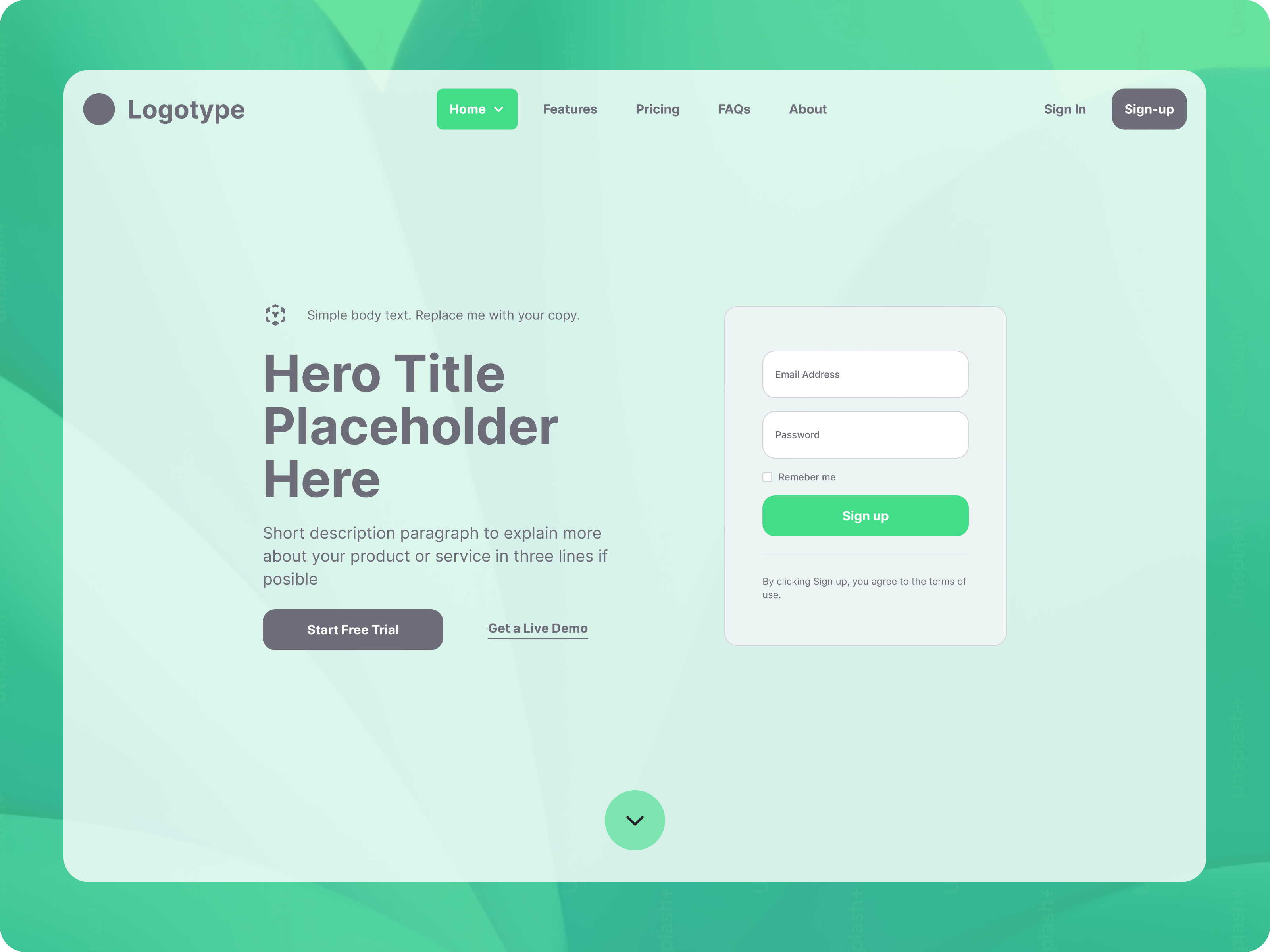 Hero Headers Templates by Srdan Stojicic on Dribbble