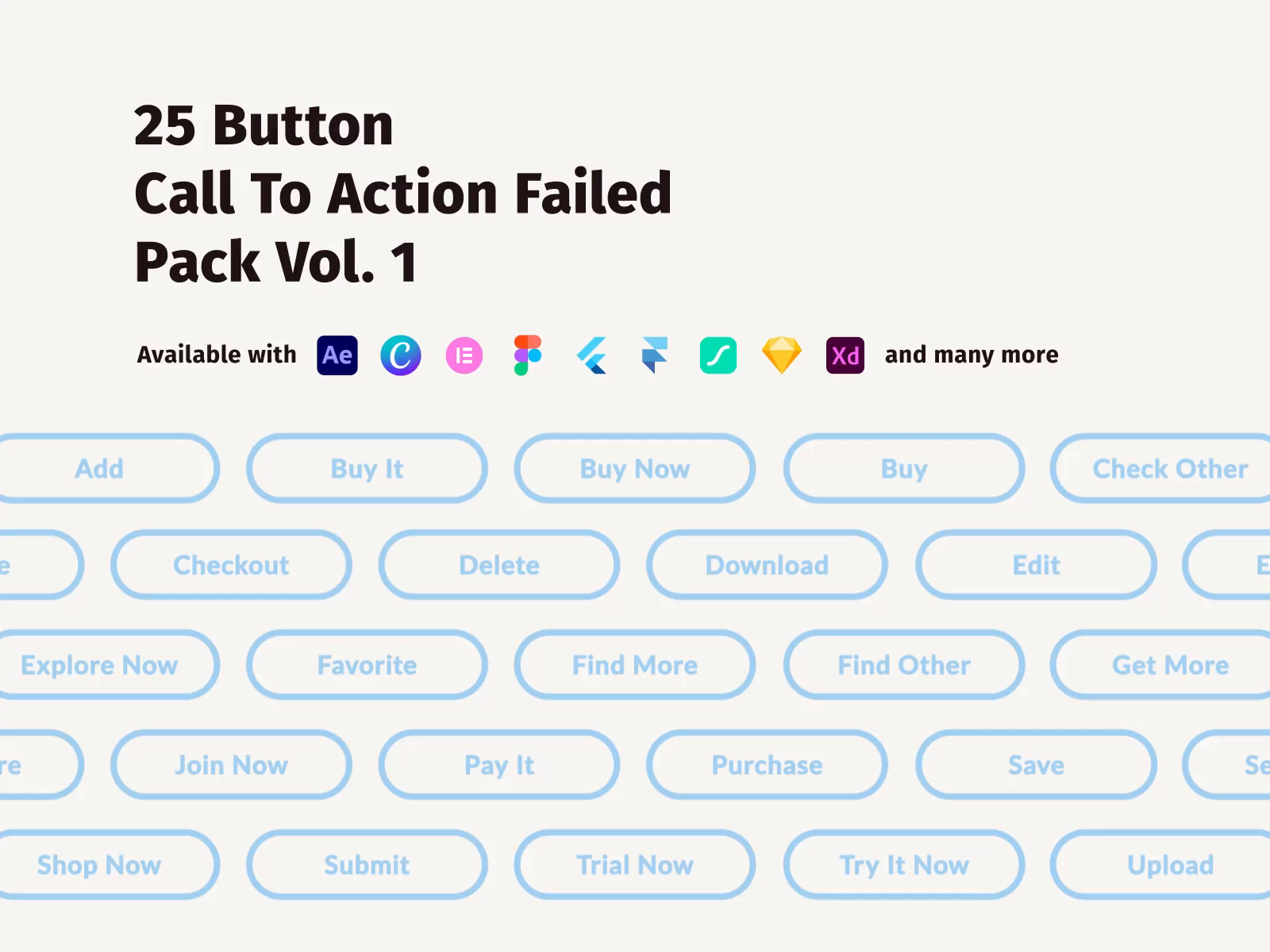 Lottie Files (25 Button Call To Action Failed Pack Vol. 1) by Kinan Nurdiansyah on Dribbble