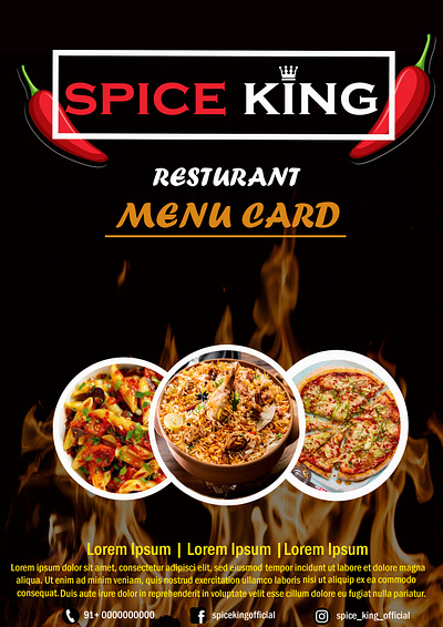 menu card cover by arijit Biswas on Dribbble
