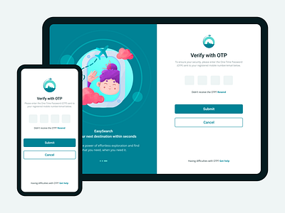 OTP verification - UI Design by Amit Rohan on Dribbble