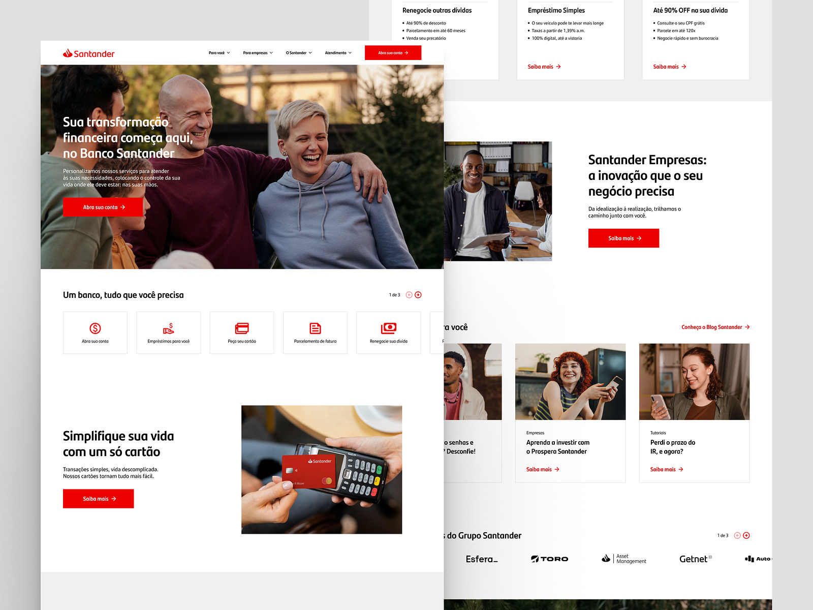 Santander, a new website by Heitor Barboza on Dribbble