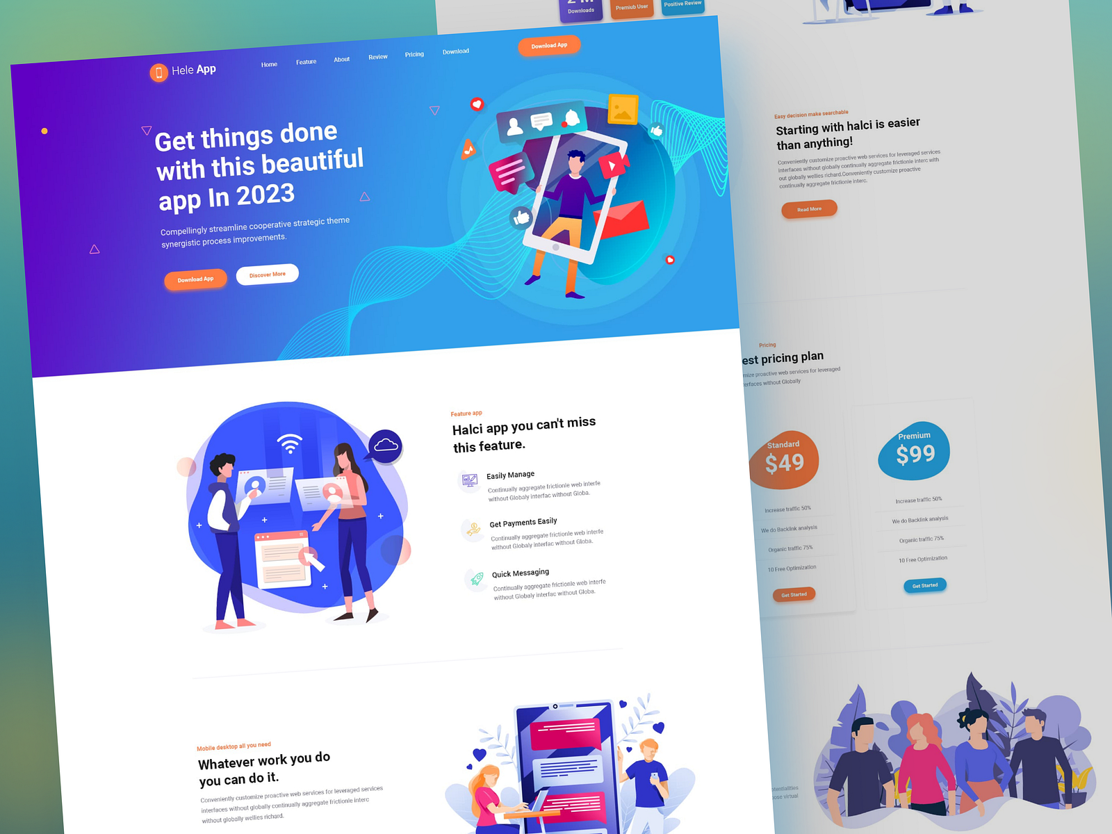 Hele - Creative Template for Saas, Startup & Agency by Ui Barn on Dribbble