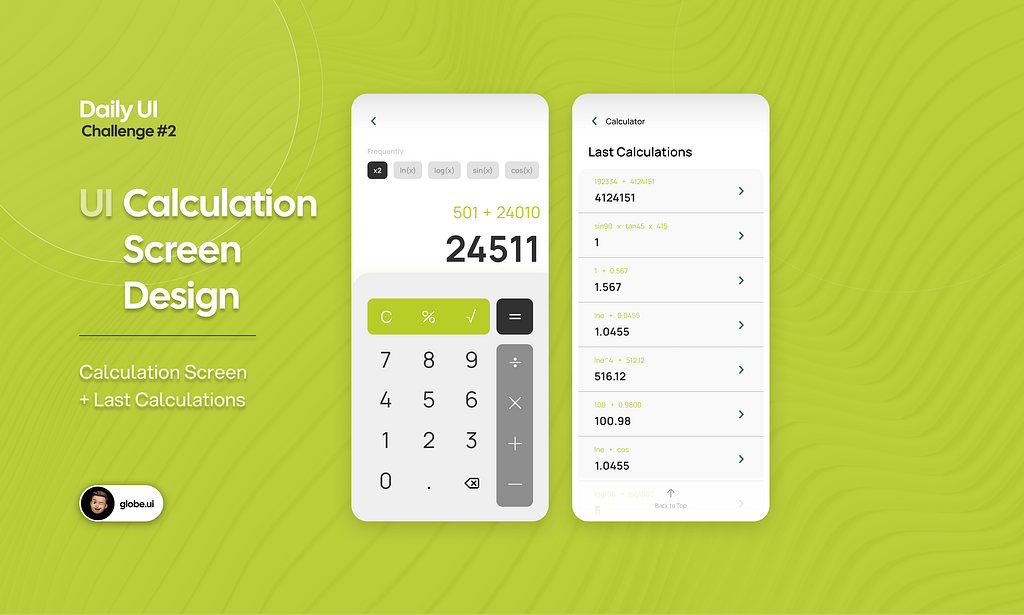 DailyUI Challenge #4 Calculation Screen Design by Furkan Deveci on Dribbble