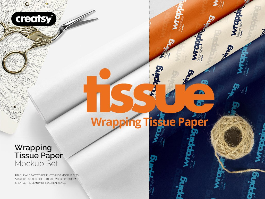 Wrapping Tissue Paper Mockup Set by Graphic Cuts on Dribbble