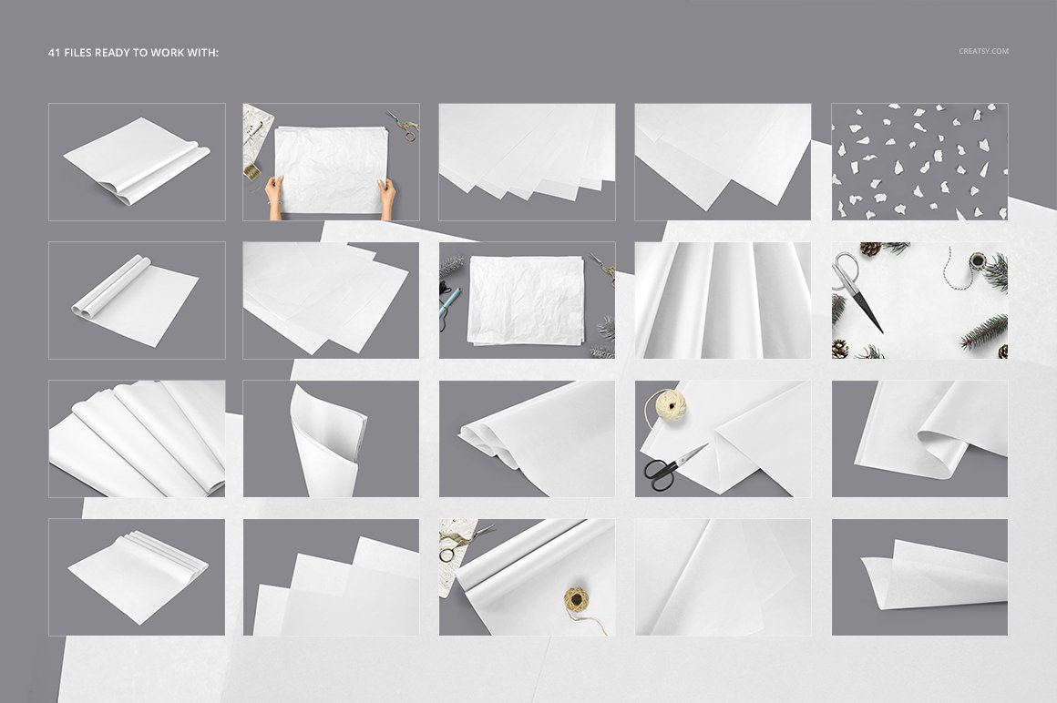 Wrapping Tissue Paper Mockup Set by Graphic Cuts on Dribbble