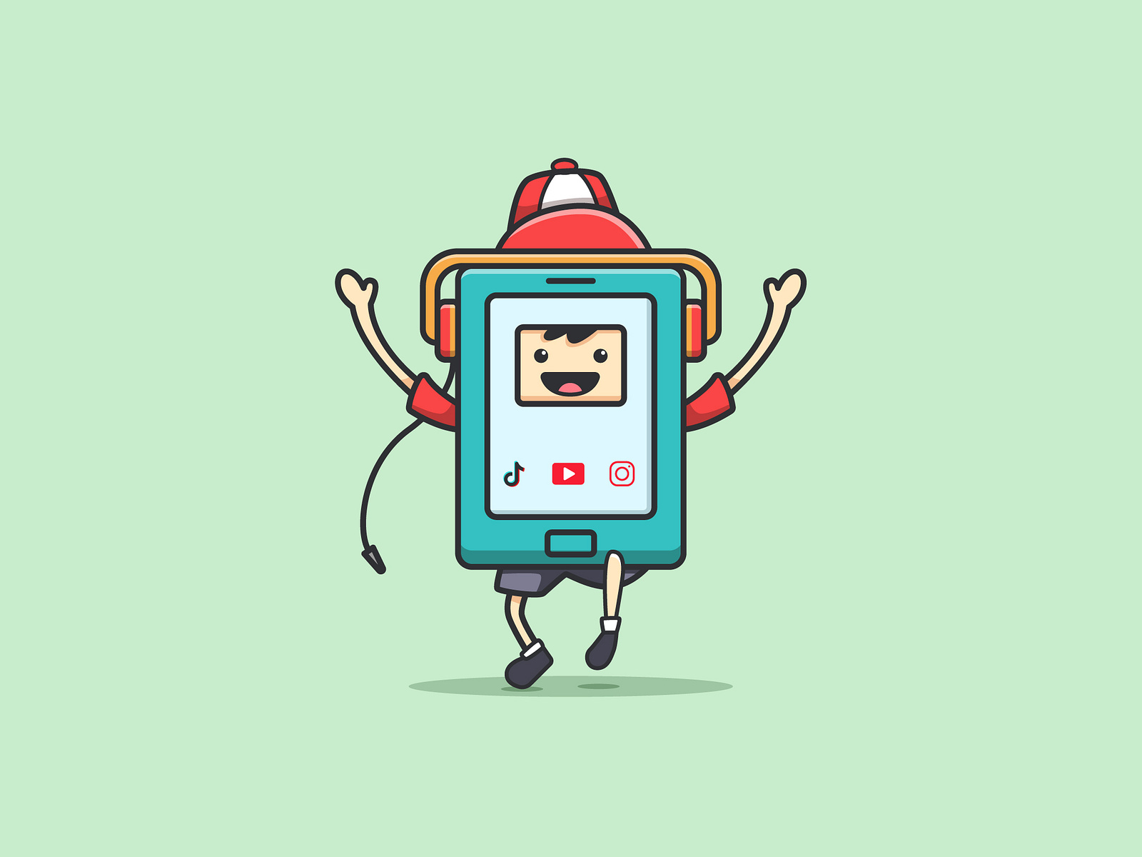 Cute Handphone Illustration by Yogi Pranata on Dribbble