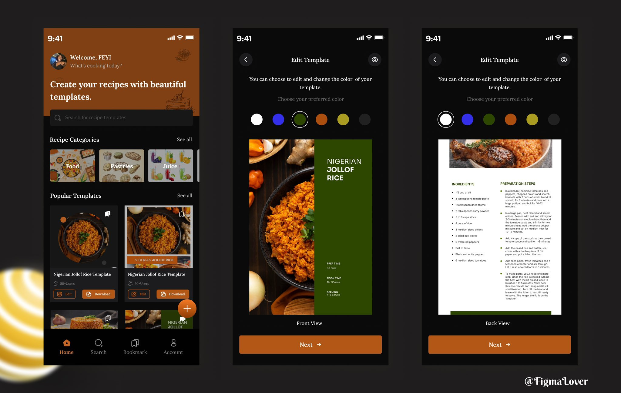 Recipe Generator Mobile App by Adetutu Adesanya on Dribbble