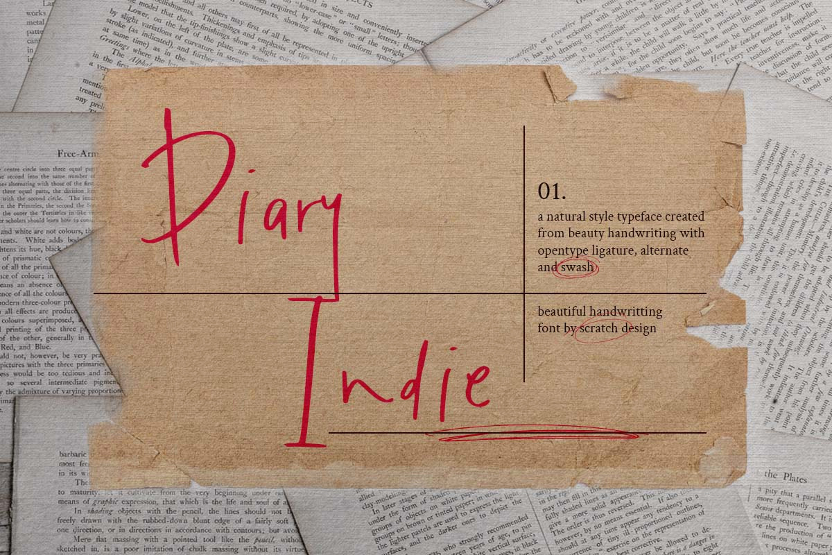 Diary Indie Handwritten Font by iqbal alfaa on Dribbble