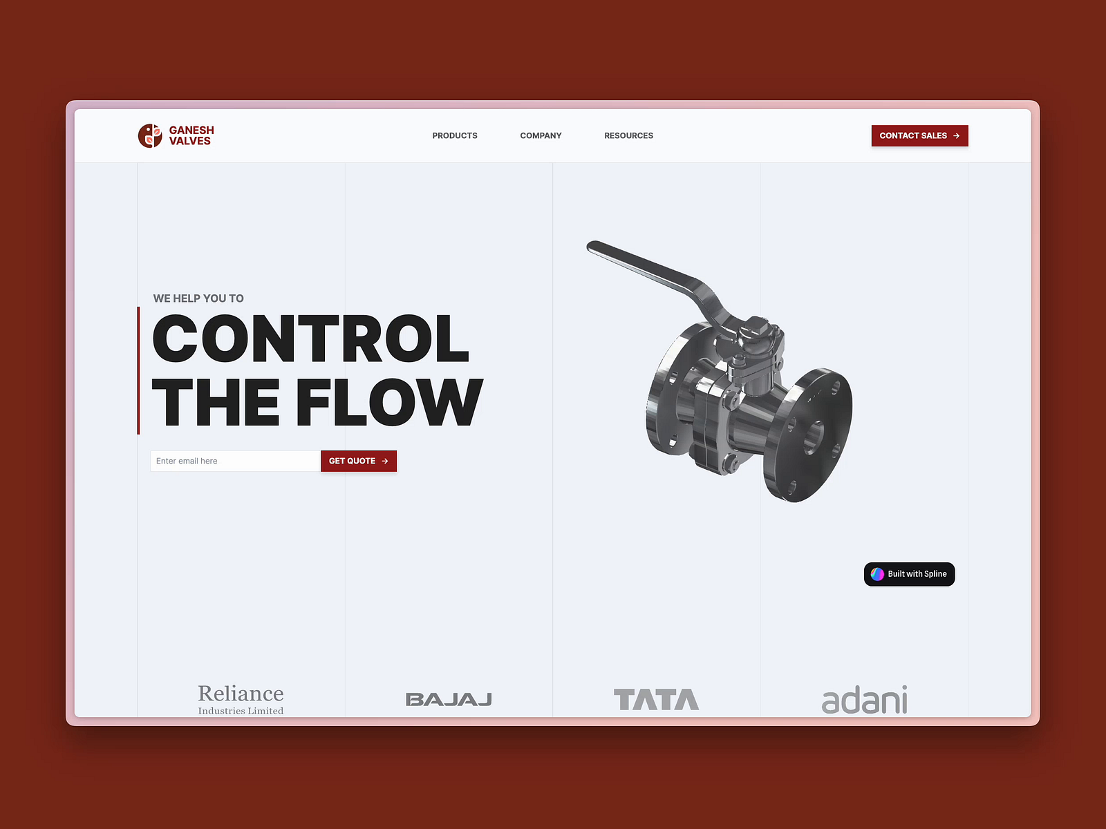 Ganesh Valves --- Website Redesign by Arth Gajjar on Dribbble