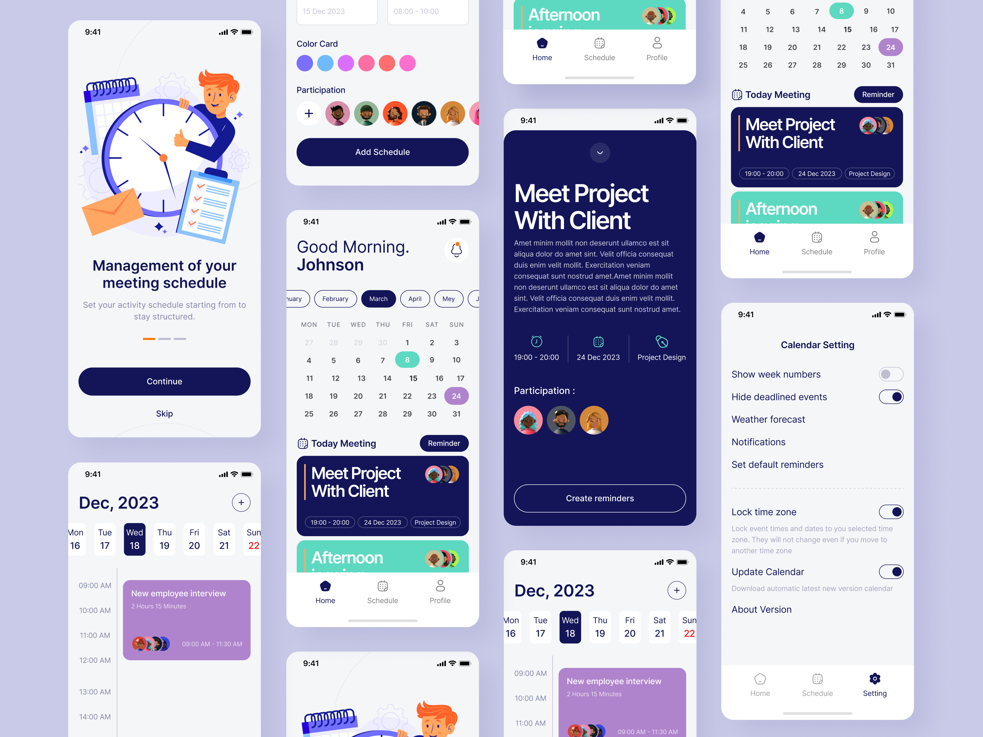 Calendar Mobile App by Andri Prasetia for SLAB Design Studio on Dribbble