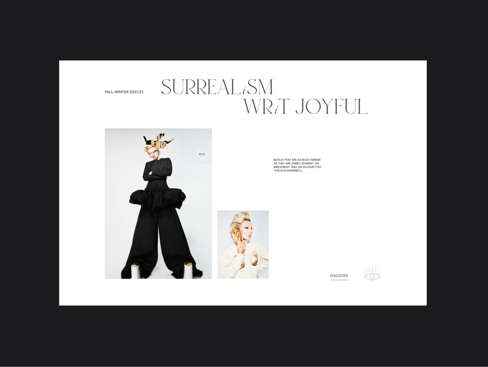 Schiaparelli. Corporate website redesign concept by Mary Chumak on Dribbble