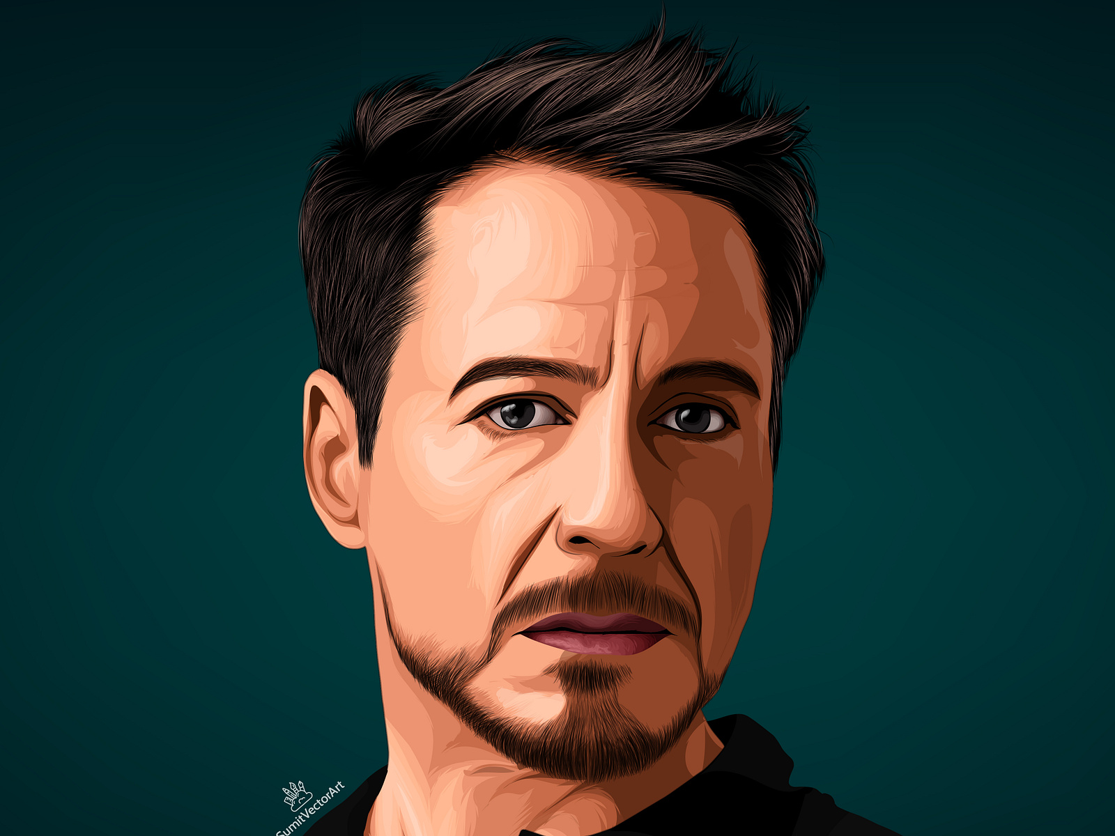Robert Downey Jr. Vector Portrait illustration by Sagor Karmoker ...