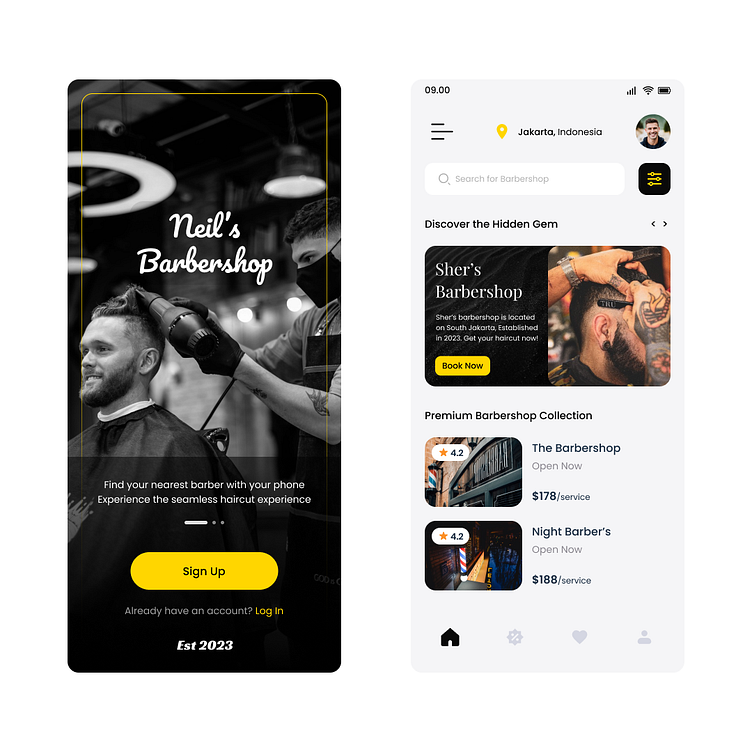 Barbershop App Design by Neil Christian on Dribbble