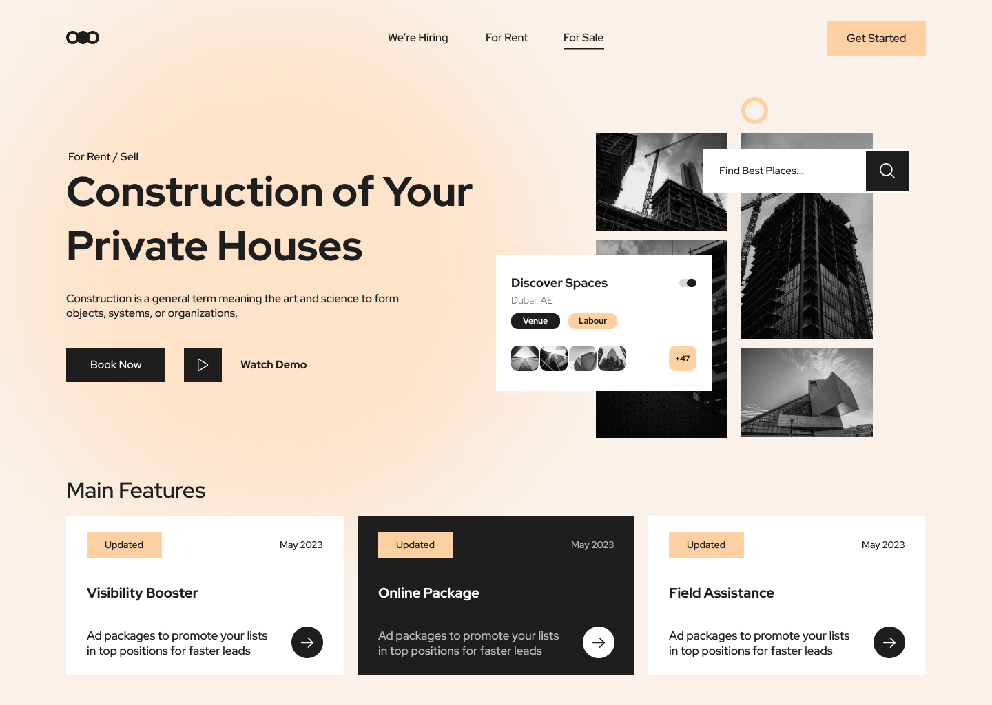Construction Web Design by Aun Khan on Dribbble