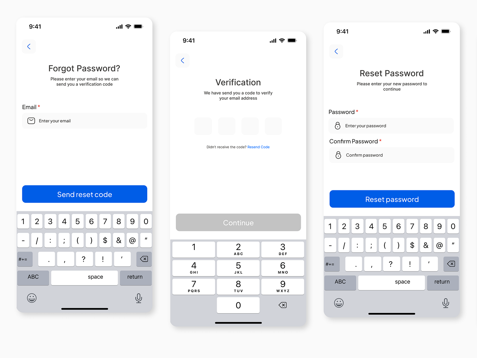 reset screen ui concept by Hamza Hussain on Dribbble