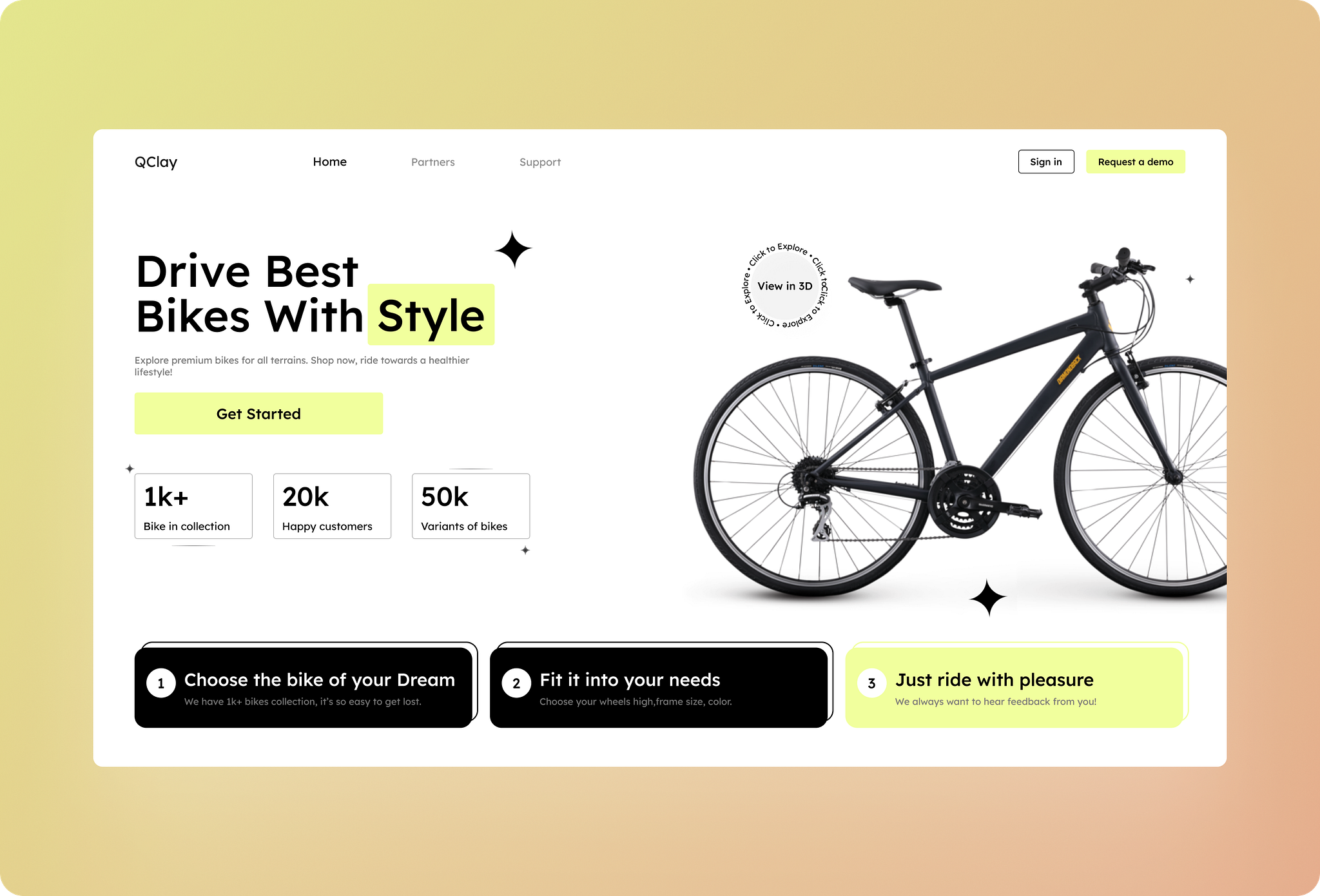Bike Landing Page Design by Illia Vasiuk on Dribbble