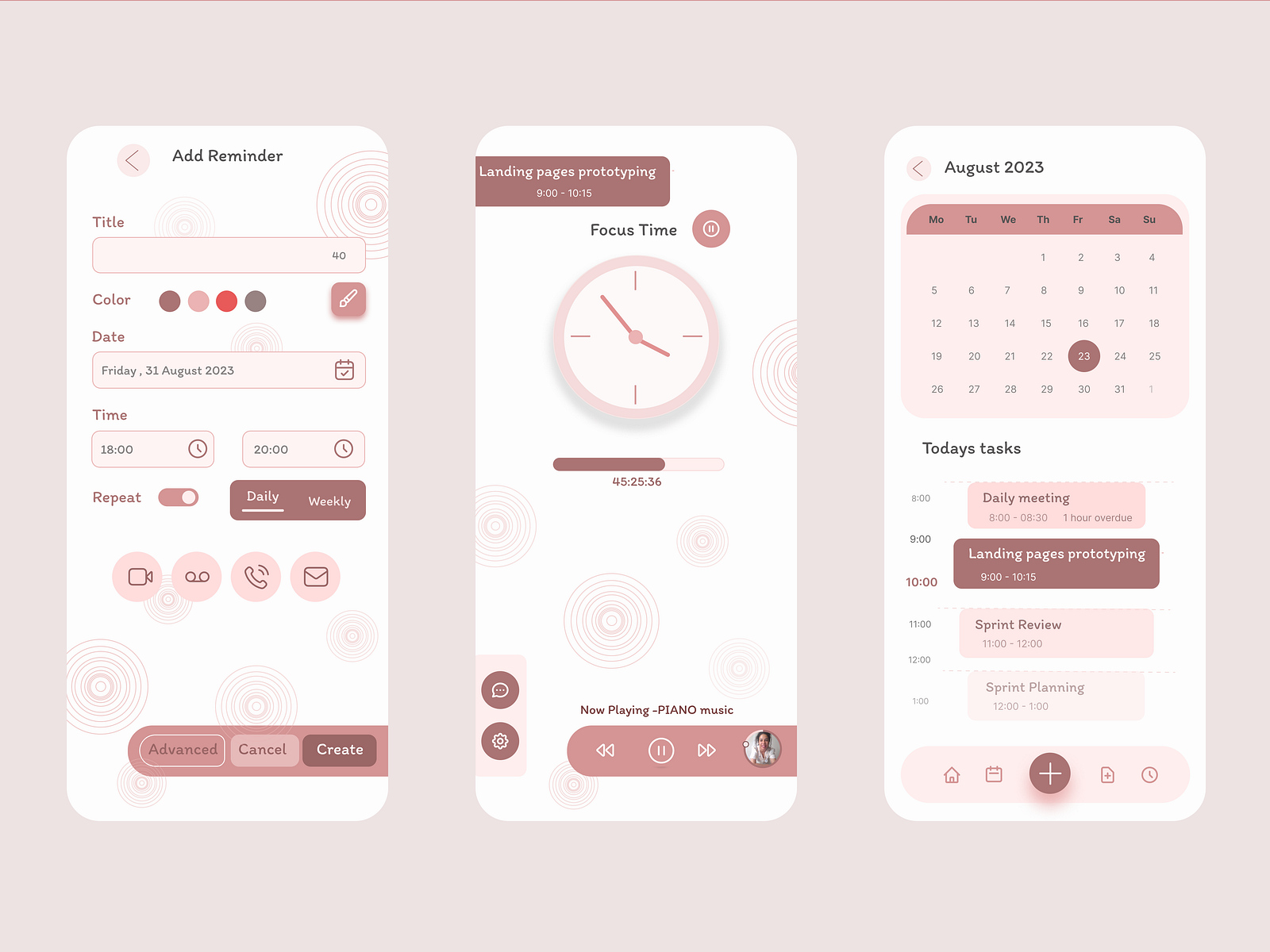 Pomodoro App Ui By Laila Hjm On Dribbble