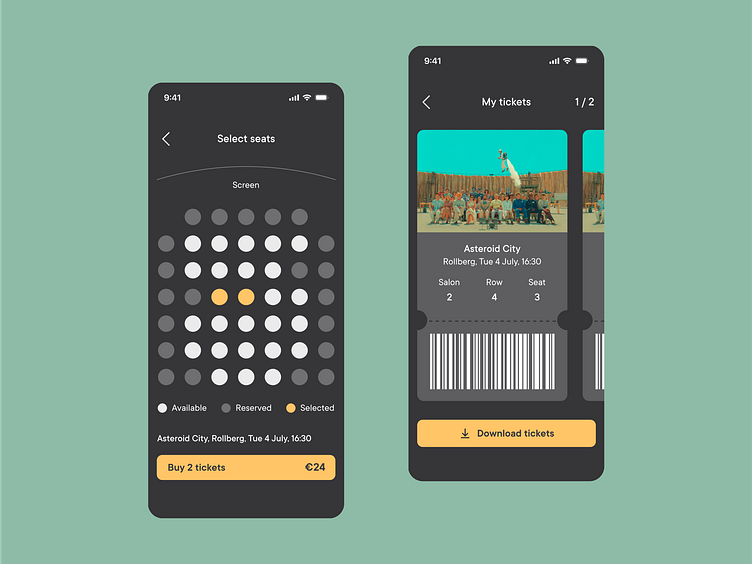 Cinema App by Olexsandra Horielikova on Dribbble