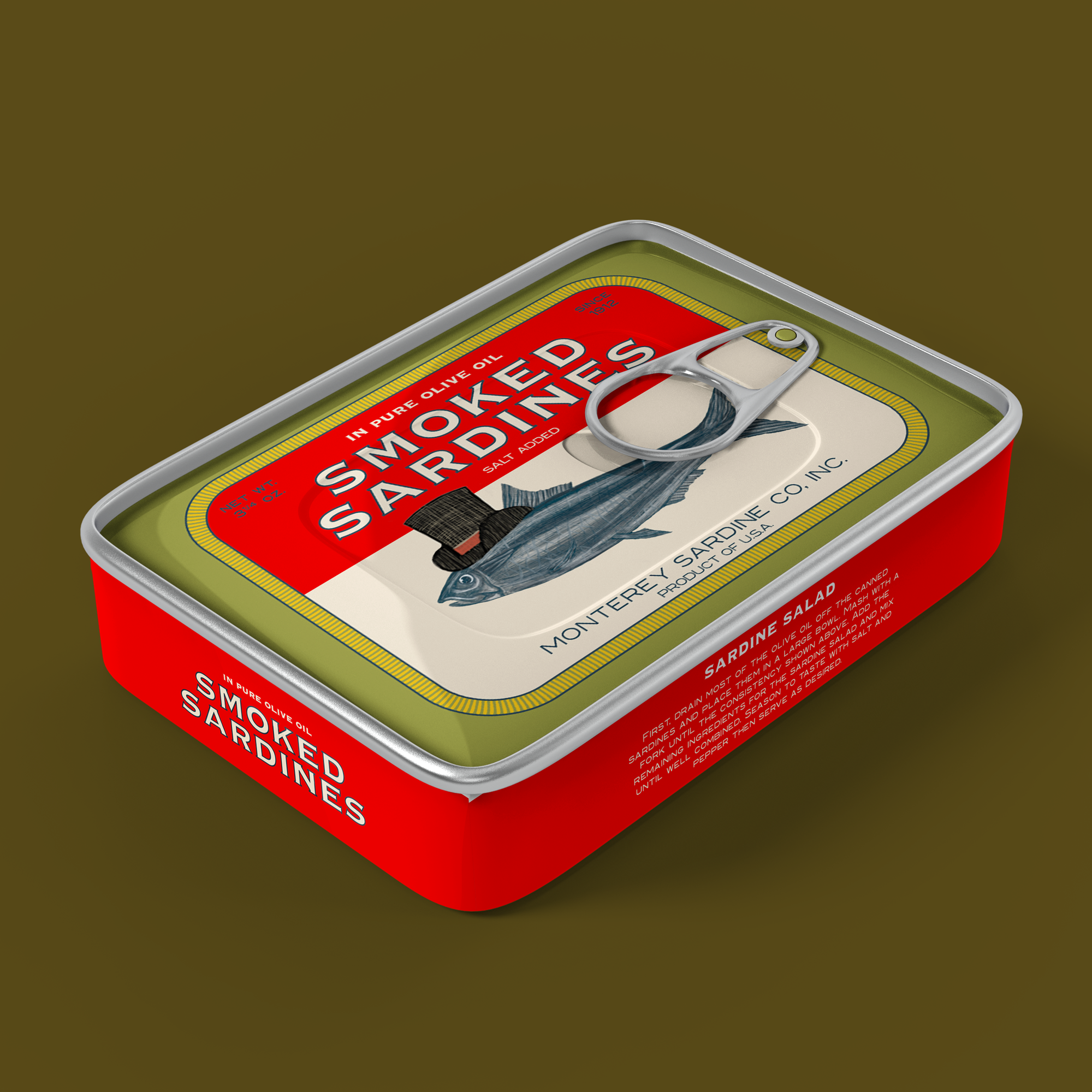 Sardine Packaging Design by Beth Mathews on Dribbble