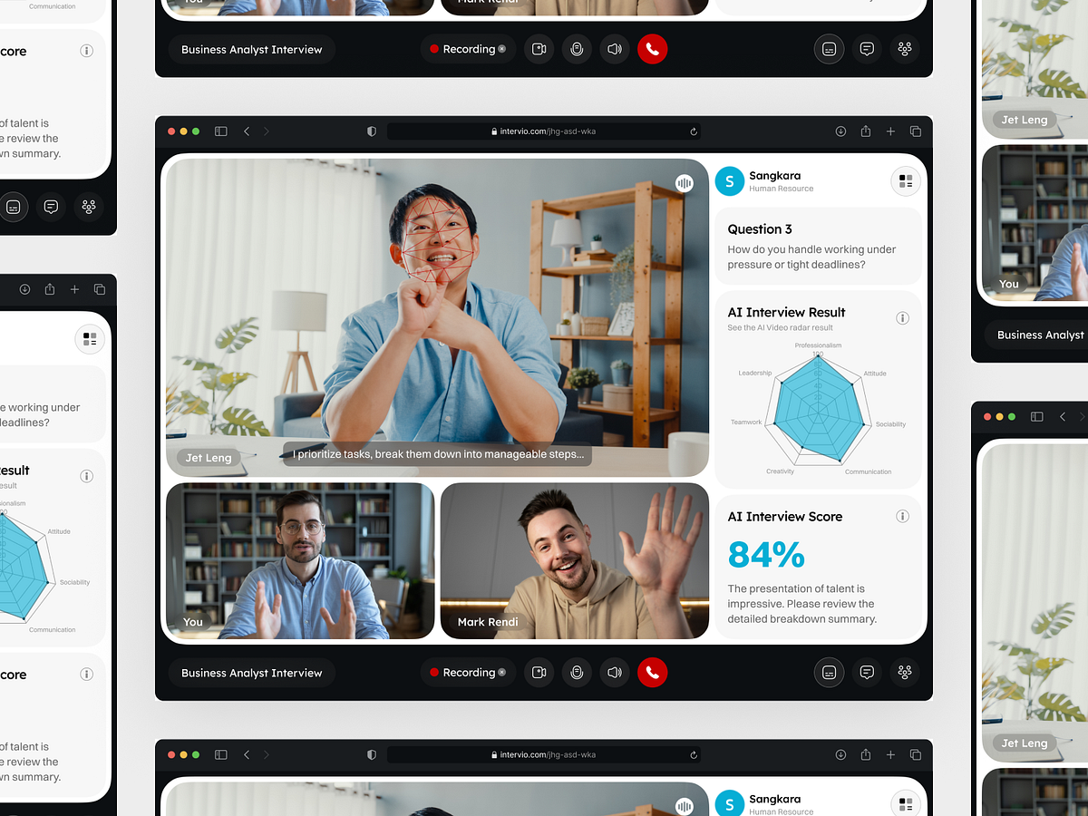 Intervio - AI Interview Meeting Dashboard by Ricky Bahtiar for Nija ...