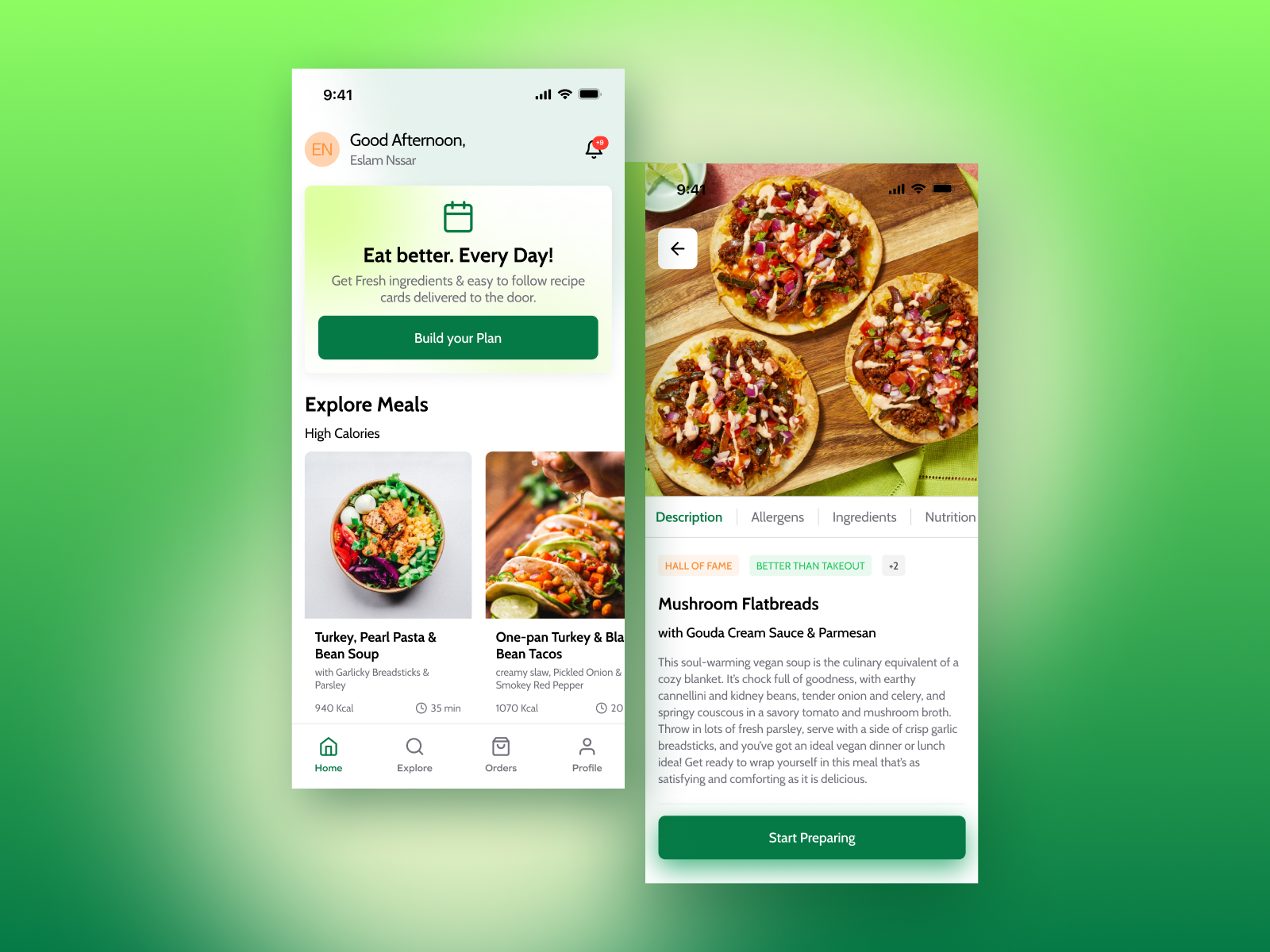 Personalizing the HelloFresh App by EslamNssar on Dribbble