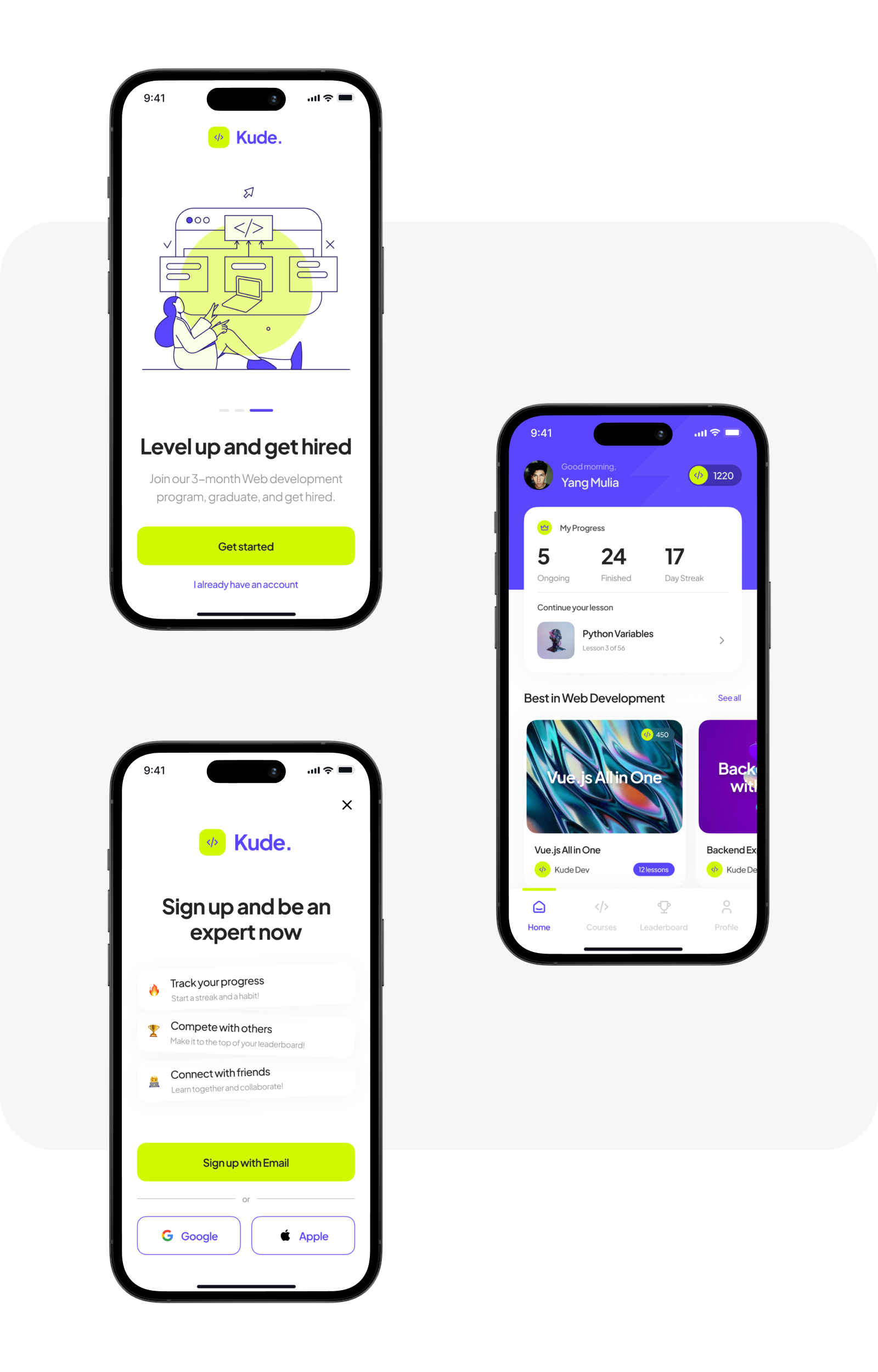Kude - Learn Coding Mobile Apps UI KIT 📱 by Arfi Maulana on Dribbble