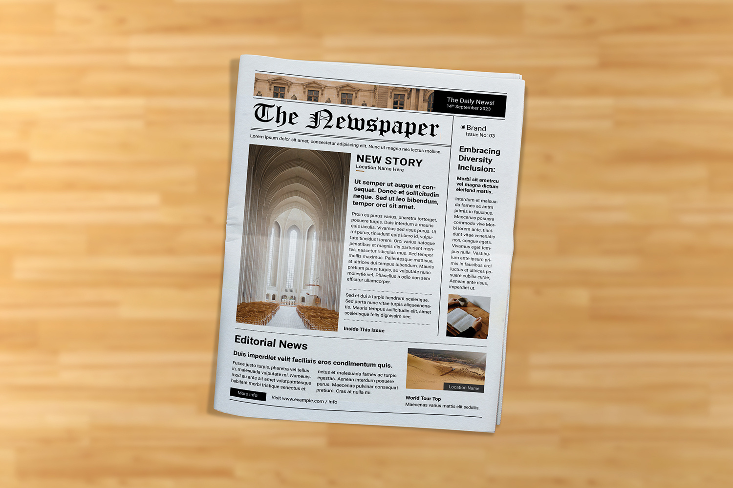 Newspaper Template by Mukhlasur Rahman on Dribbble