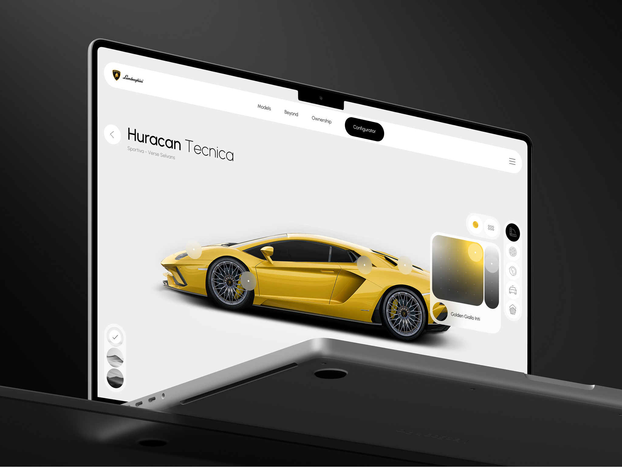 Lamborghini Configurator – Сar Customiser by Jack L. for RonDesignLab ⭐ ...