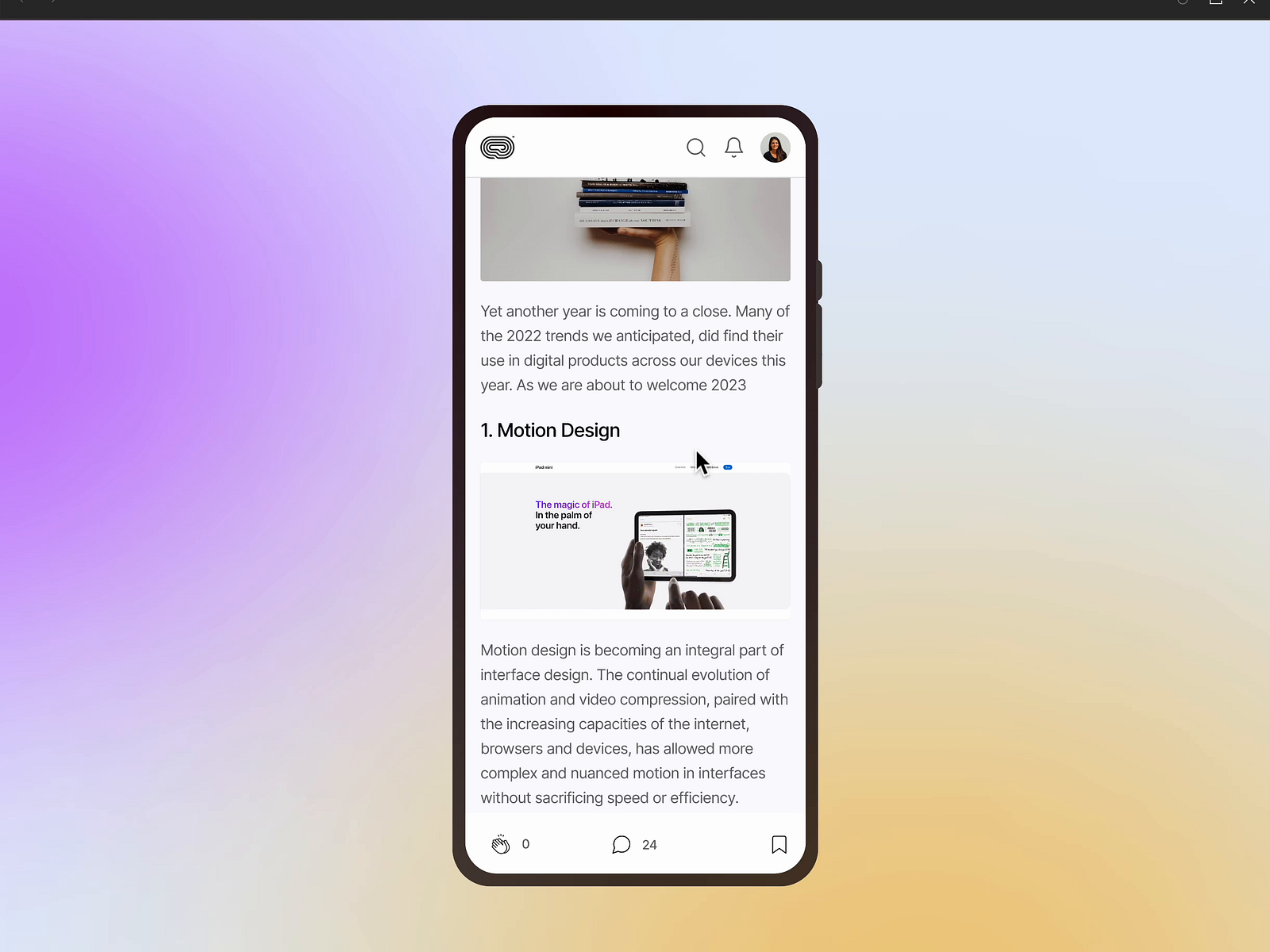 Medium Blog's Clap Interaction in Figma by Boopalakannan on Dribbble