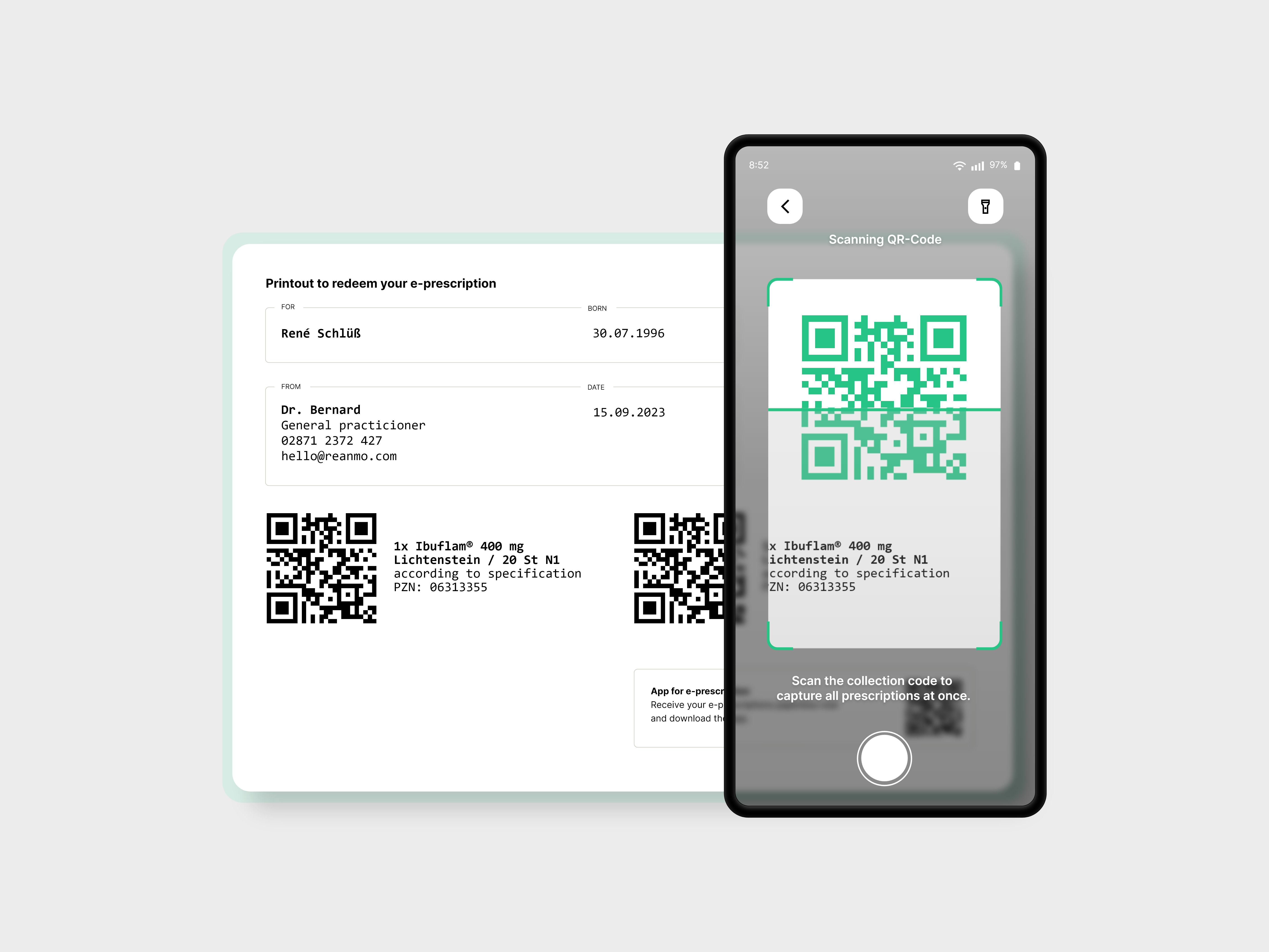 QR Scanner for e-Prescriptions by Maria Klimek for reanmo on Dribbble