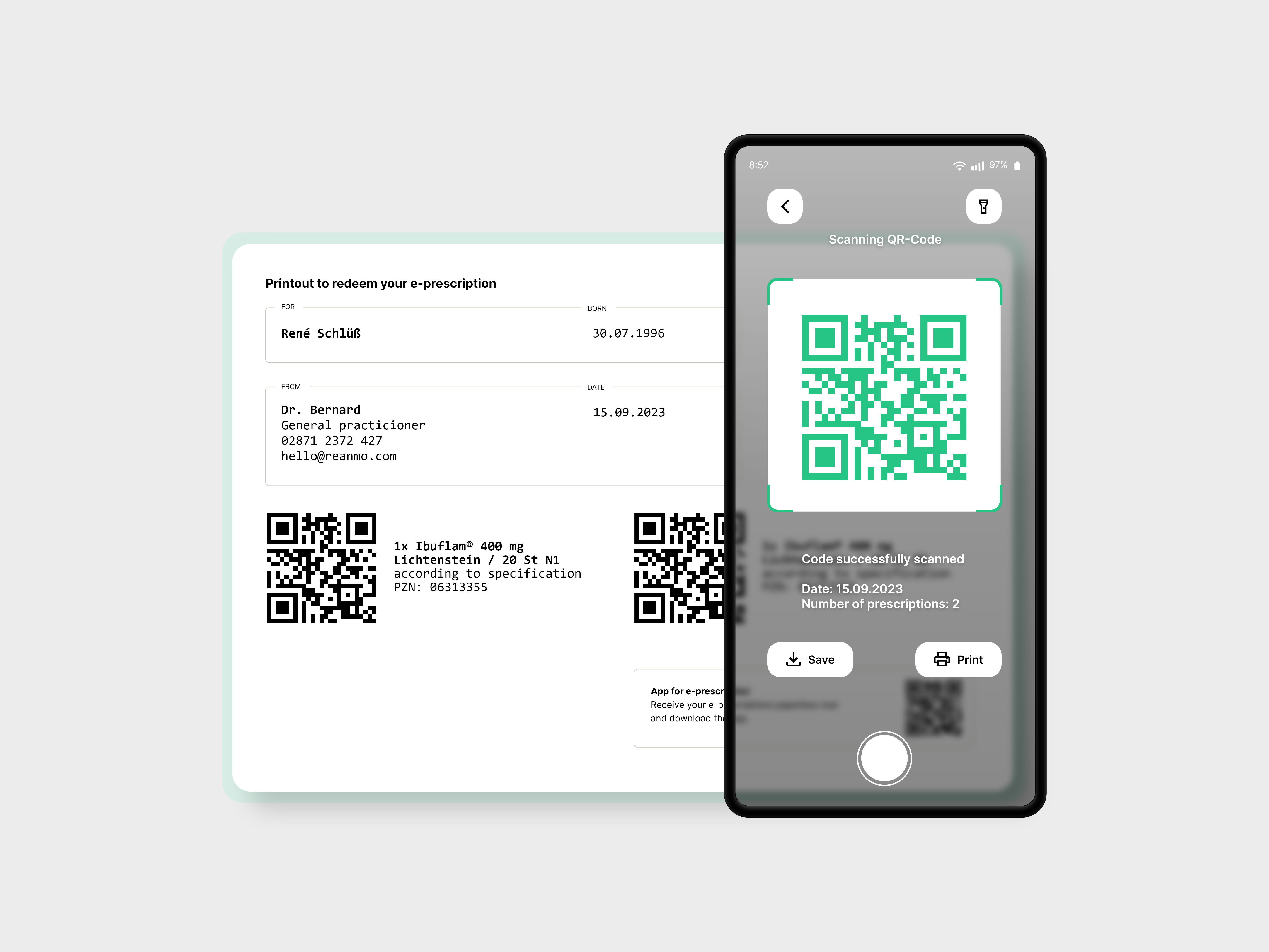 QR Scanner for e-Prescriptions by Maria Klimek for reanmo on Dribbble