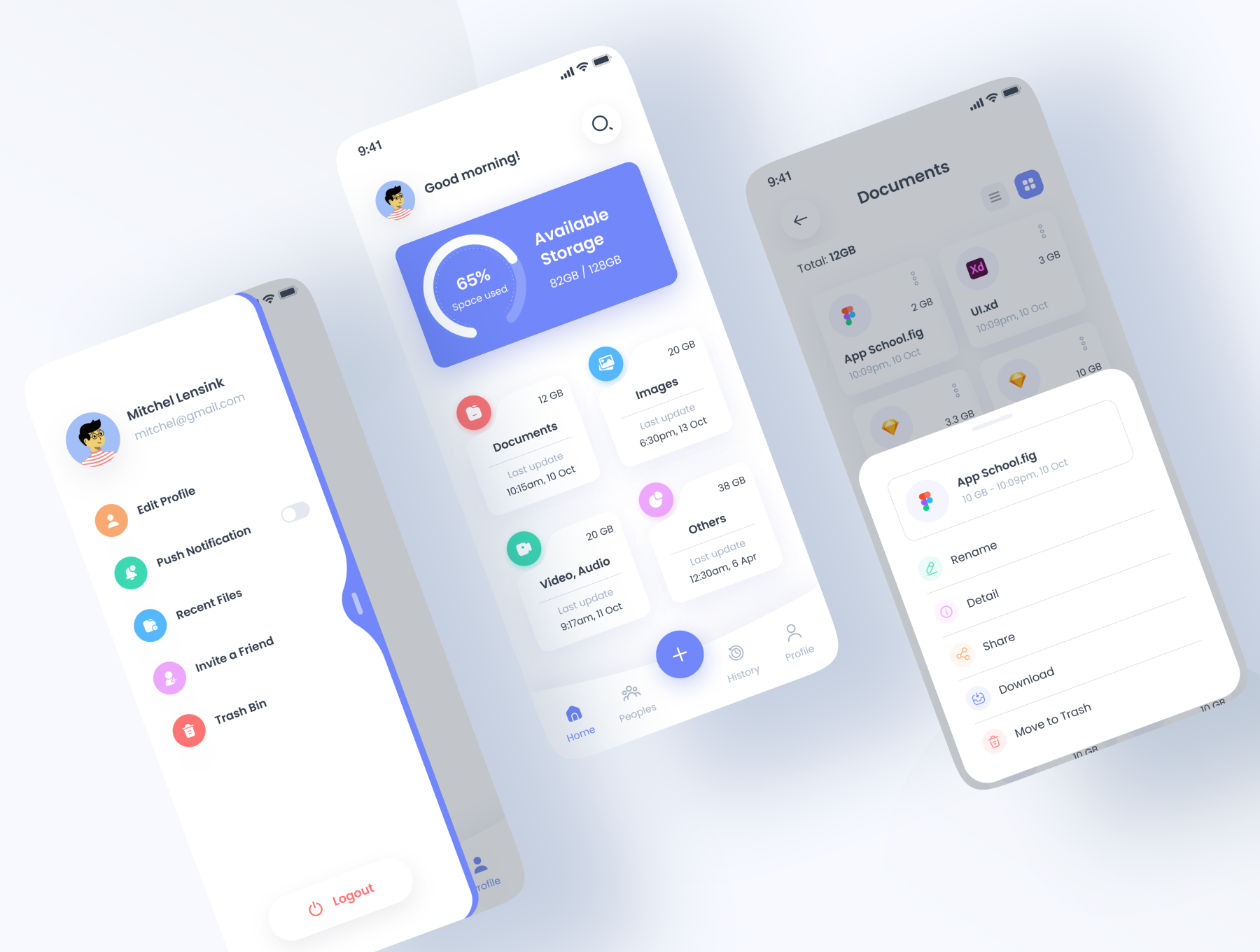 Storage Management App by arshida on Dribbble