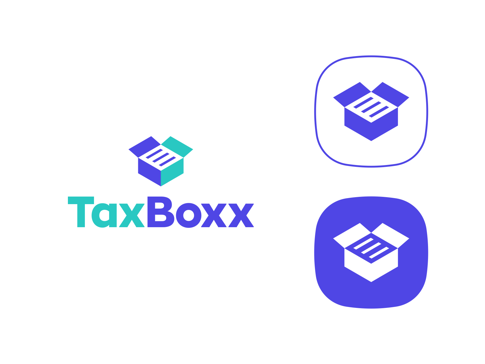 TaxBoxx Logo Design - Invoice, Box, Geometric by Dalius Stuoka on Dribbble
