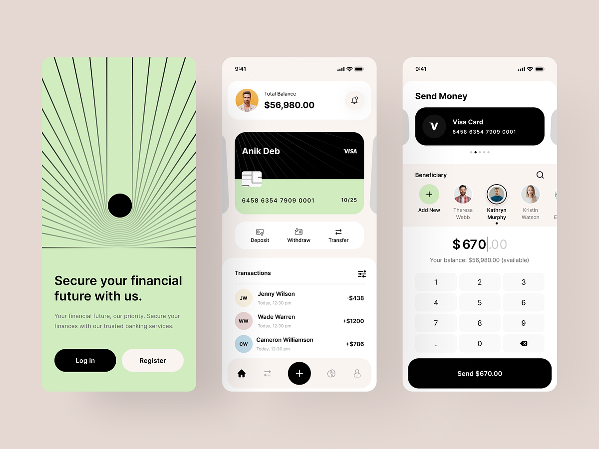 Mobile Banking: Mobile App Screens by Anik Deb on Dribbble