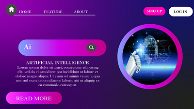 Artificial Intelligence Website Landing Page by Noor Amer on Dribbble