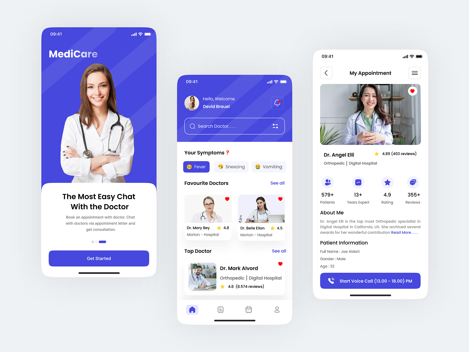 Medical Health app design concept by S Baijid Ahmed on Dribbble