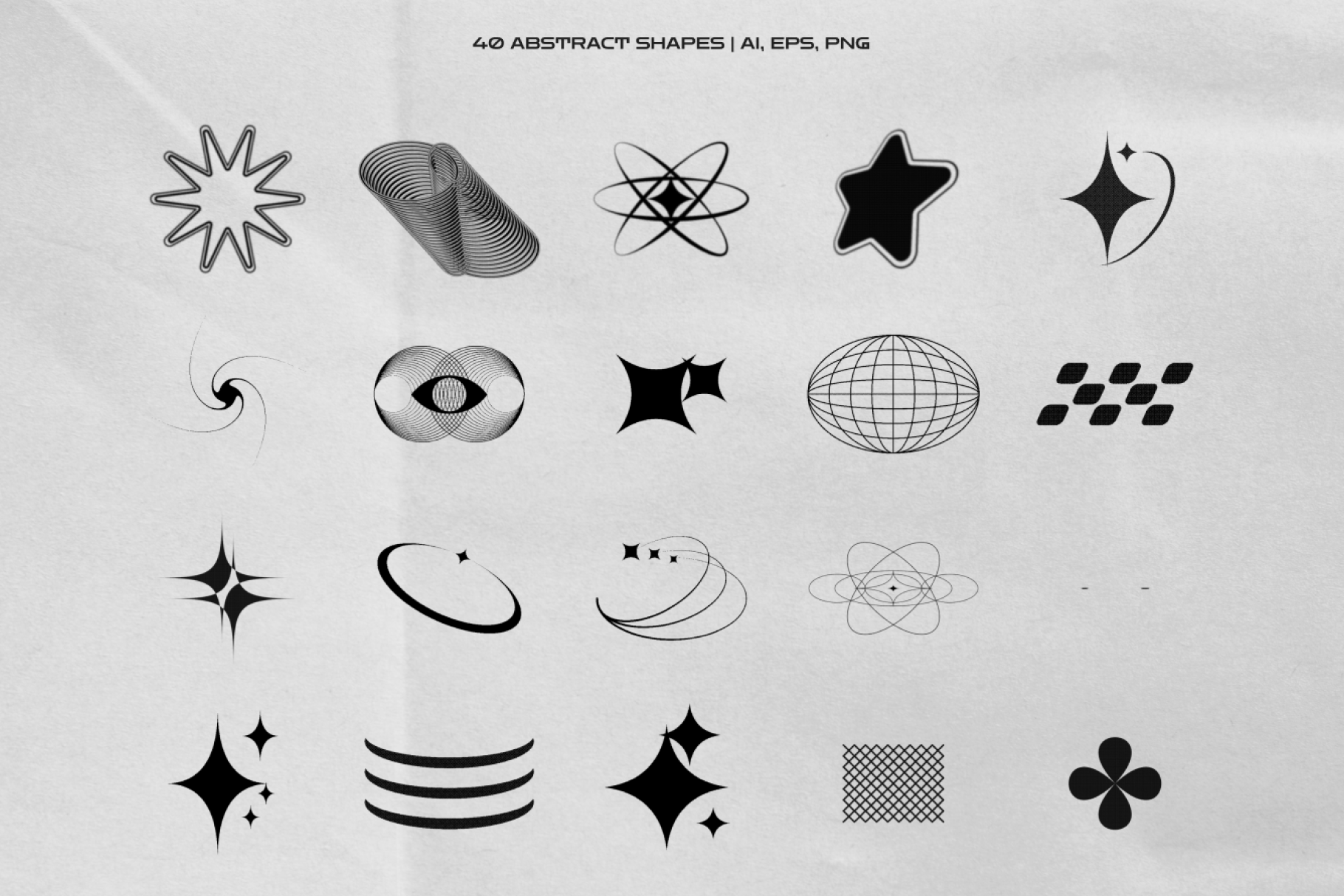 Bitmap Brutalist Shapes by Promo Graphics on Dribbble
