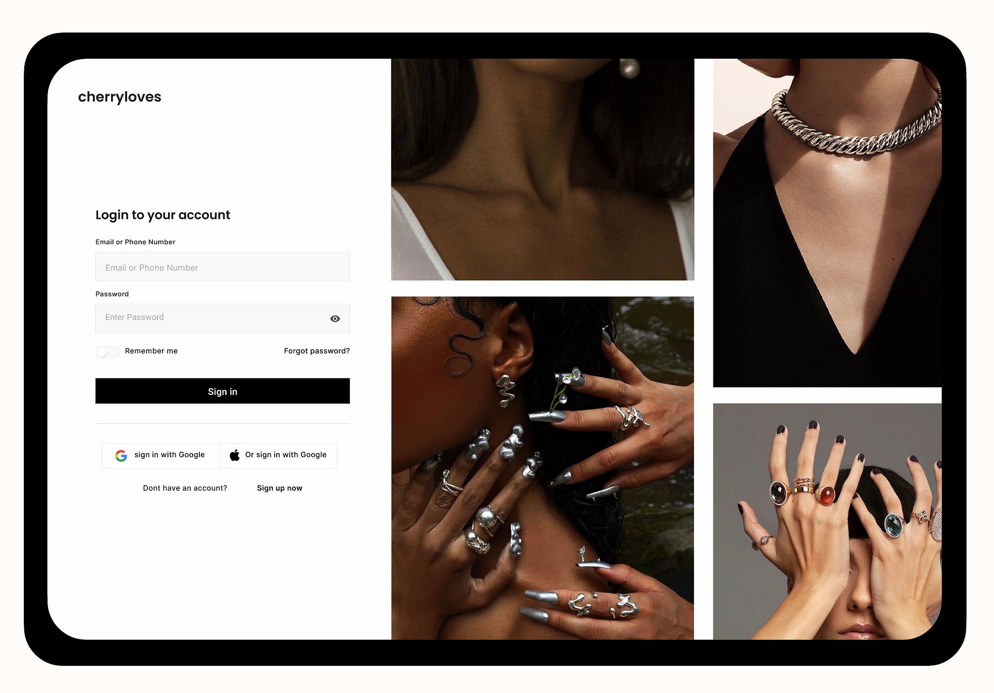 Login Page -sign up- e-commerce web design - shopping web design by ...