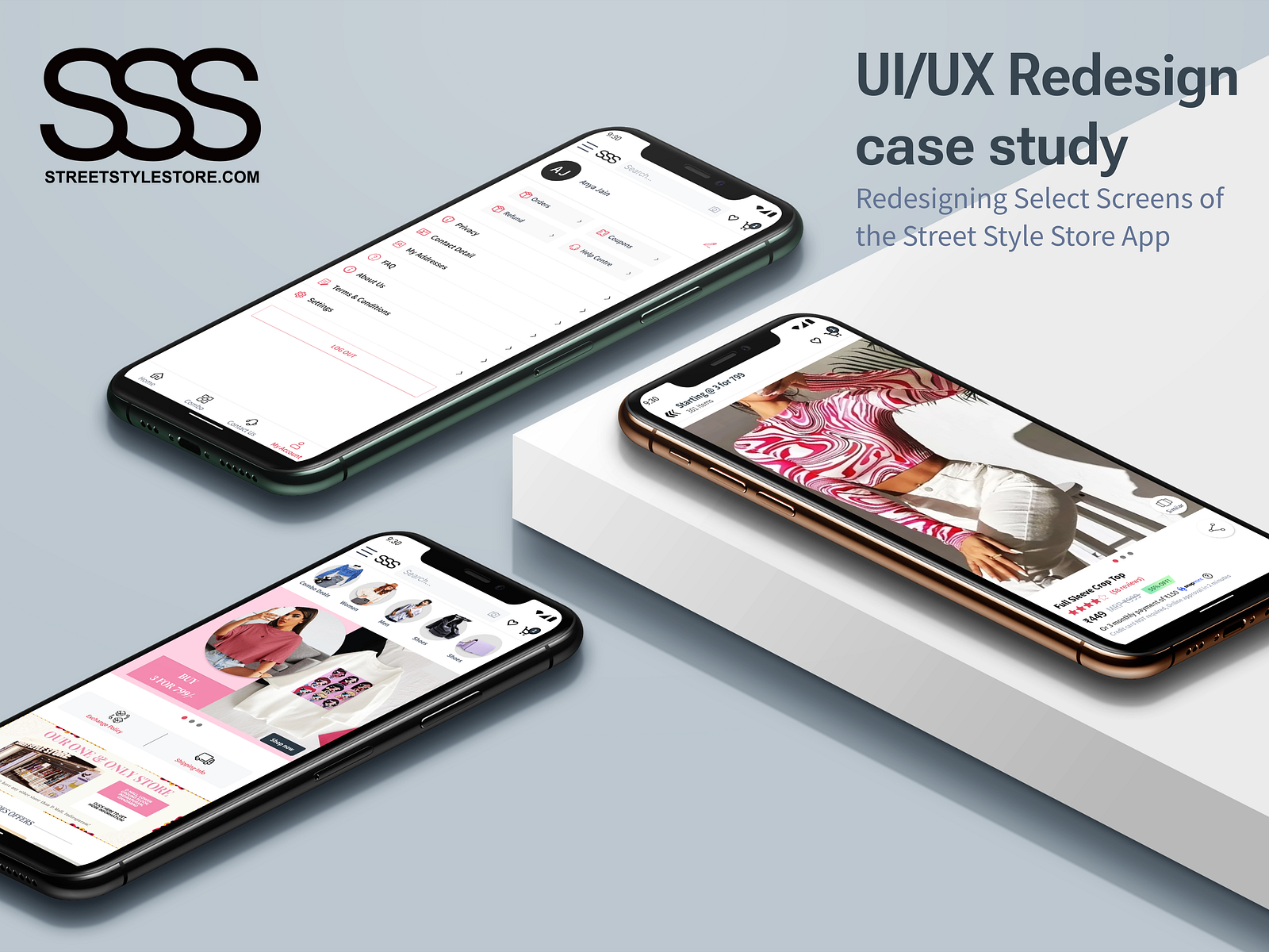 SSS - UI/UX Redesign Case Study - App Design by Riya Singh on Dribbble